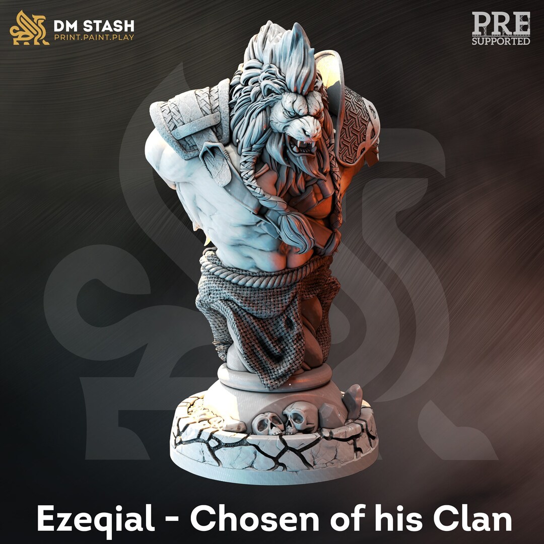 Agathion Lion Lionel Warrior Bust Dnd Miniatures Compatible With 28mm ...