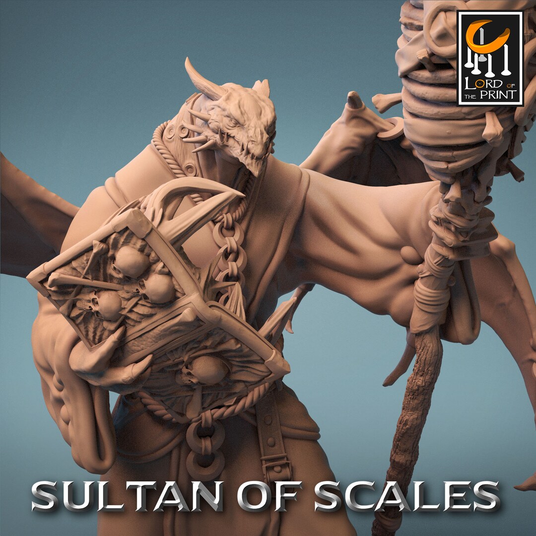 Dragonborn Necromancer A Premium Dnd Miniature Mini | 28mm 32mm to ...