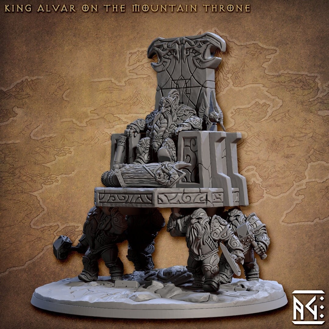 Dwarf Lord King Premium Dnd Miniature Mini | Cleric Paladin Barbarian ...
