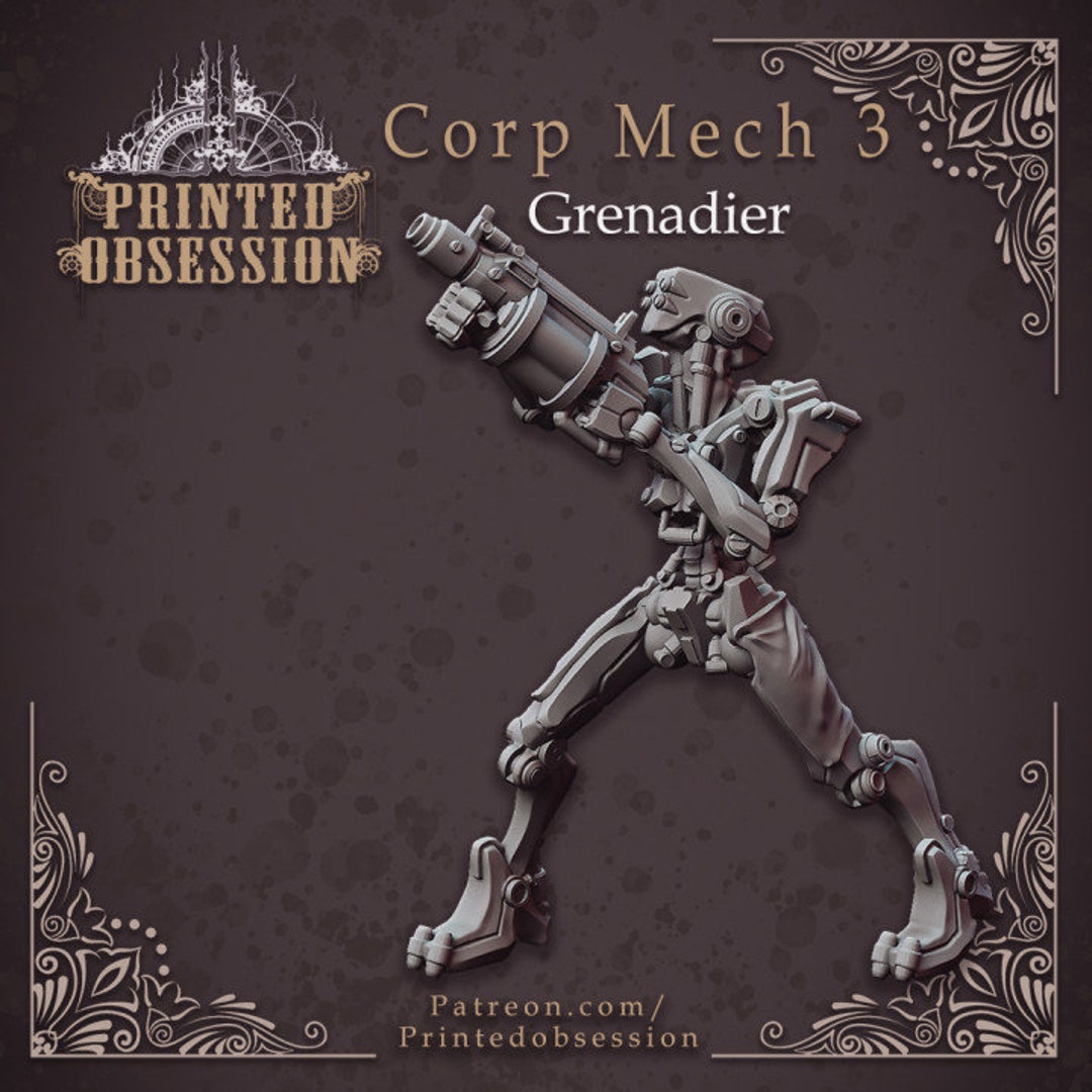 Mecha Grenadier | Premium 3D Printed Fantasy Tabletop Miniatures 28mm ...