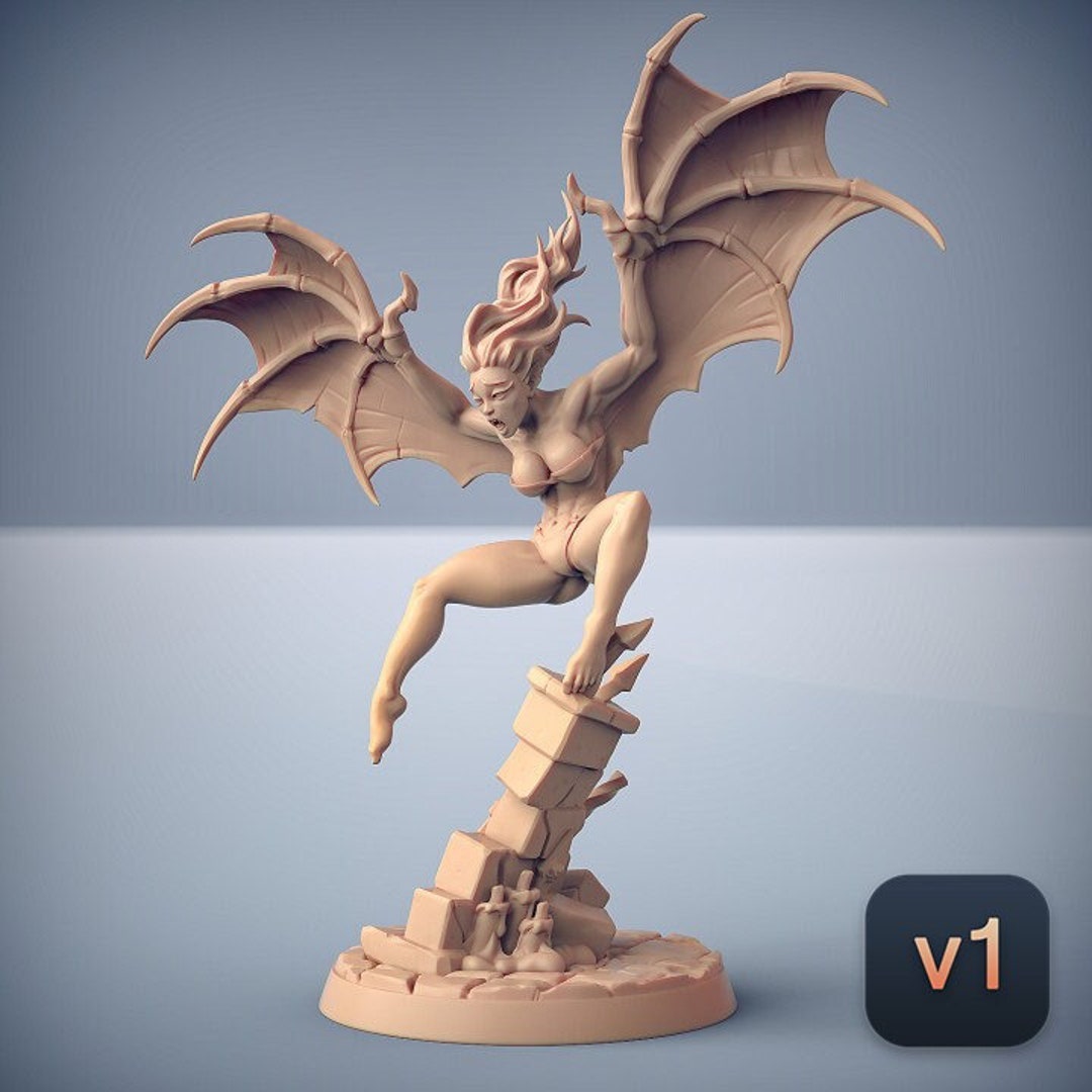 Female Vampire Dnd Miniatures Compatible With 28mm 32mm Fantasy Minis ...