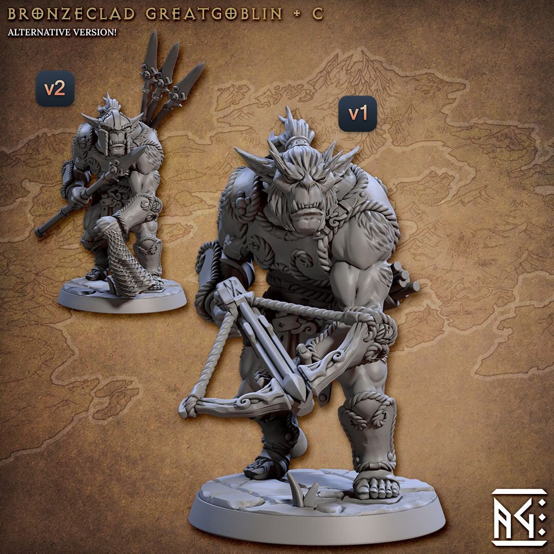 Bugbear Archer Ranger C Premium Dnd Miniature Mini | 28mm 32mm to 100mm ...