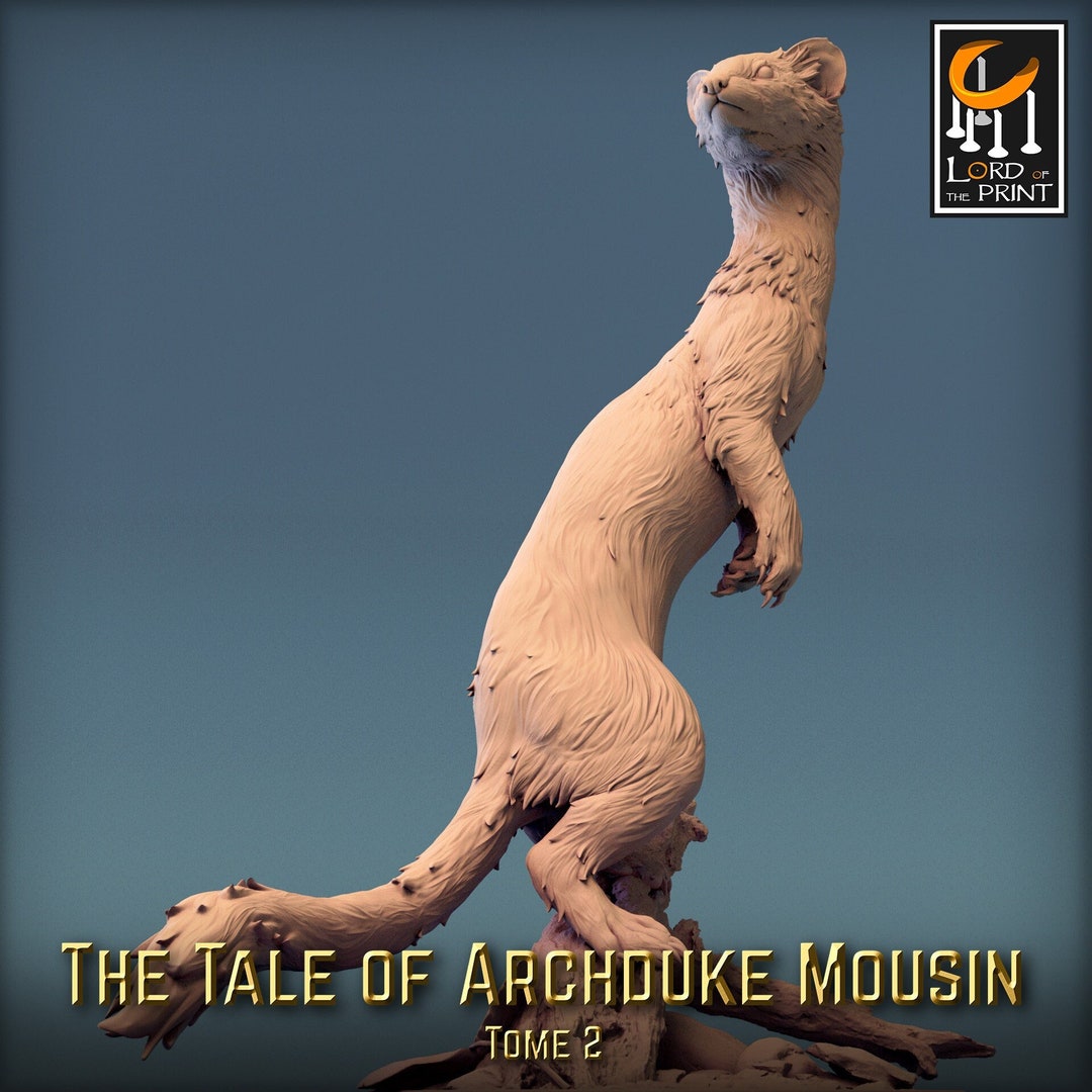 Weasel Stand Wild Premium Dnd Miniature Mini Unchained | Resin 3D ...