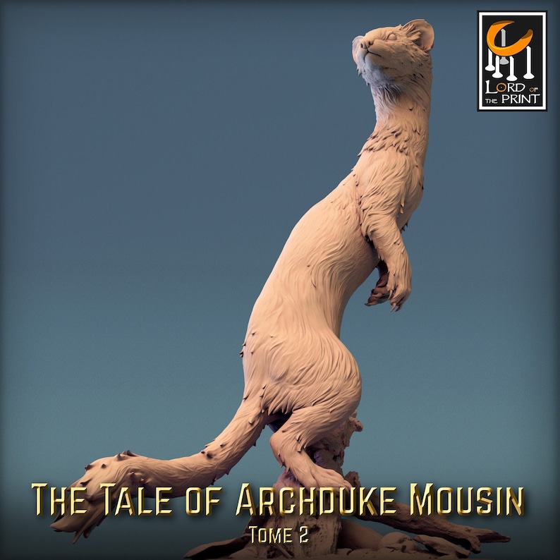 Weasel Stand Wild Dnd Miniatures Compatible With 28mm 32mm Fantasy ...