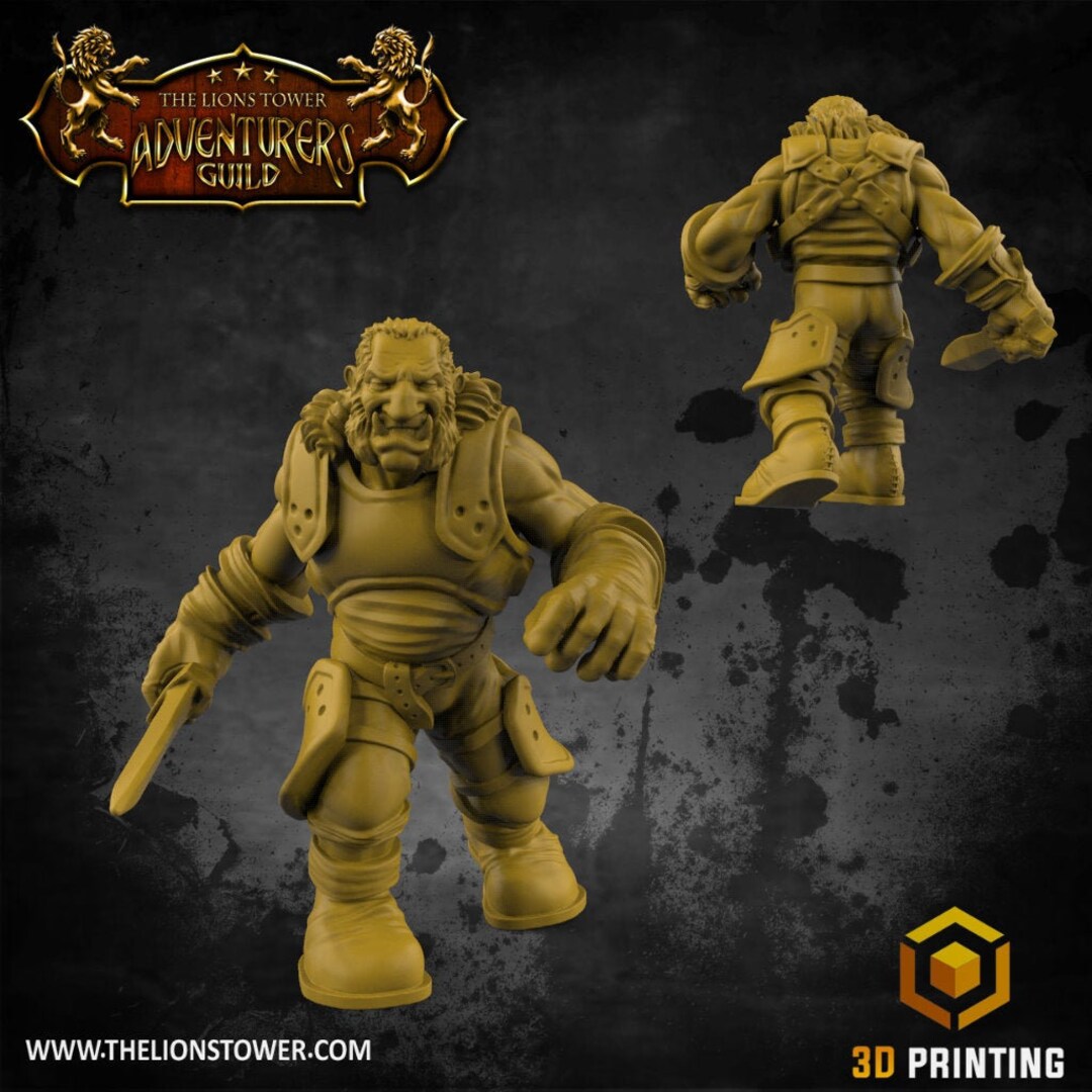 Orc Infantry Fighter | 3D Printed Tabletop Miniatures 28mm 32mm to ...