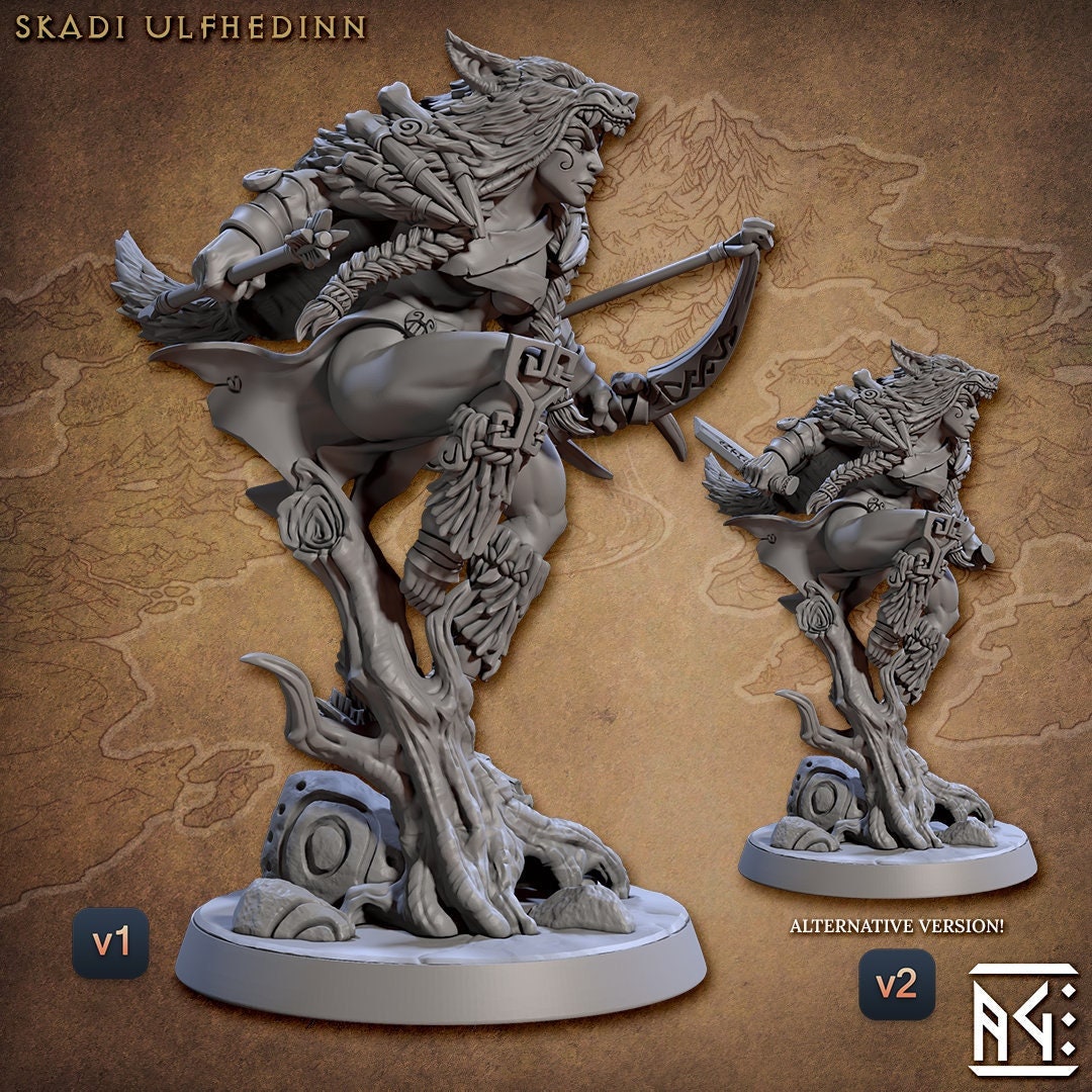 Female Barbarian Ranger Rogue Archer Dnd Miniatures Compatible With ...