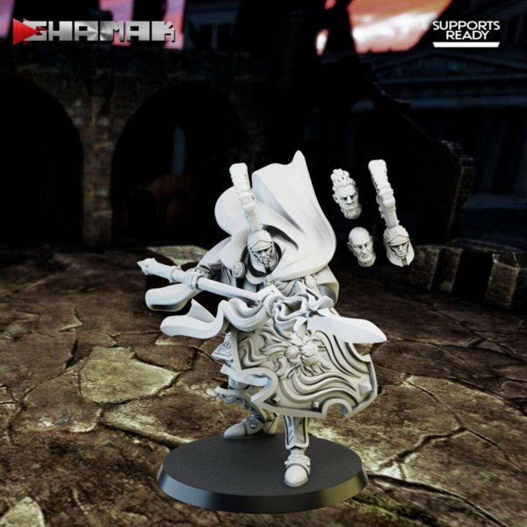 Spartan Paladin Warrior Spearman V2 Dnd Miniature Mini | 28mm 32mm to ...