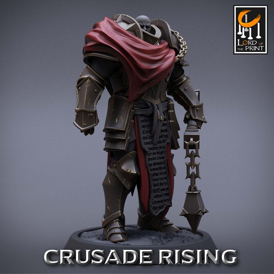 Knight Cleric Paladin V2 Dnd Miniatures Compatible With 28mm 32mm ...