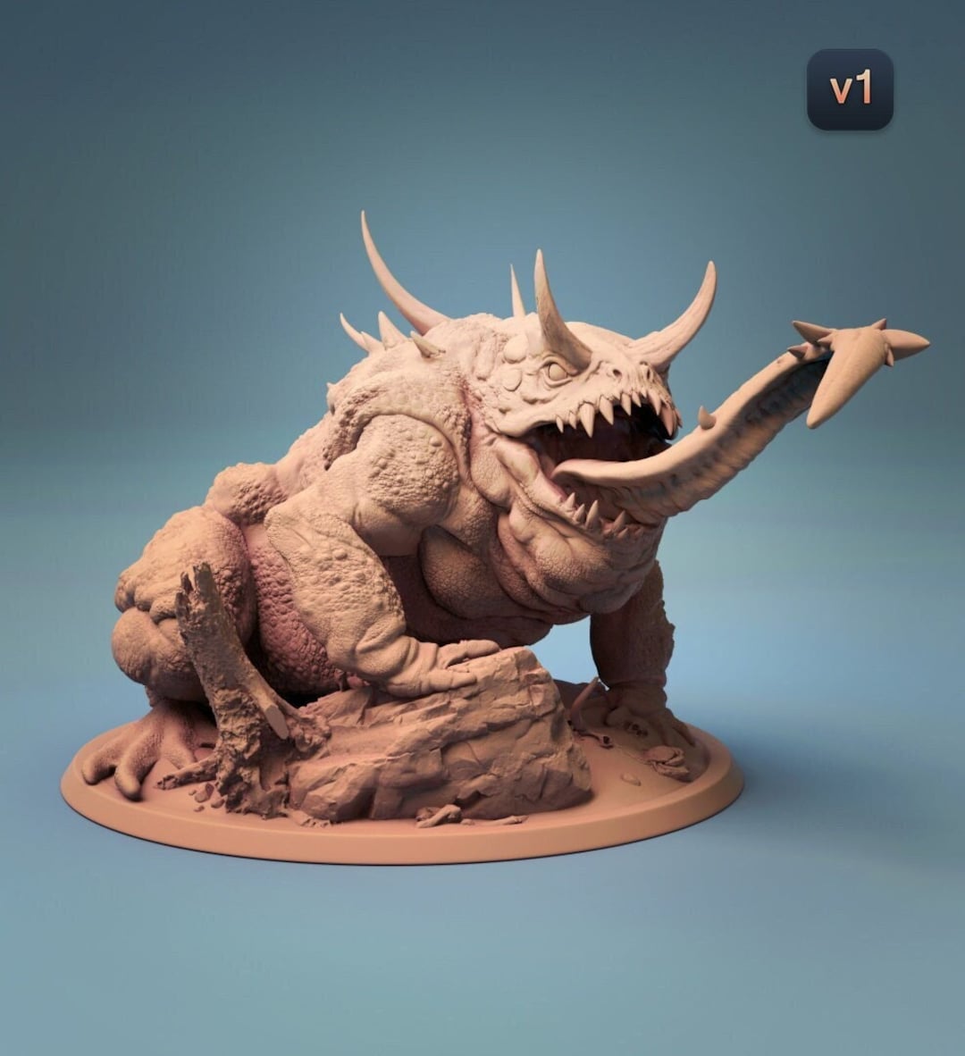 Giant Toad Frog Dnd Miniatures Compatible With 28mm 32mm Fantasy Minis ...