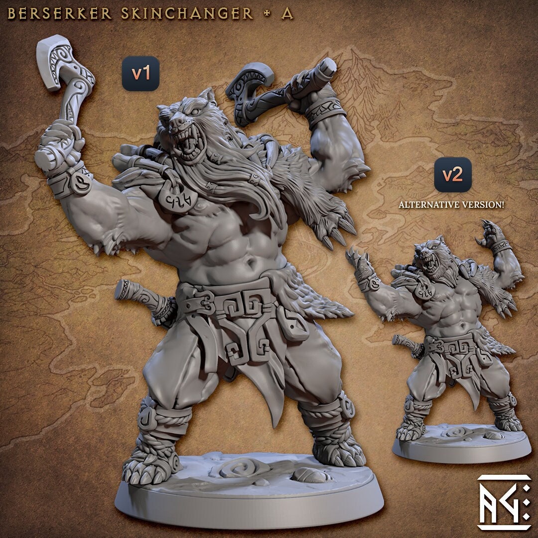 Bearfolk Bear Folk Werebear A Premium Dnd Miniature Mini Figure Statue ...