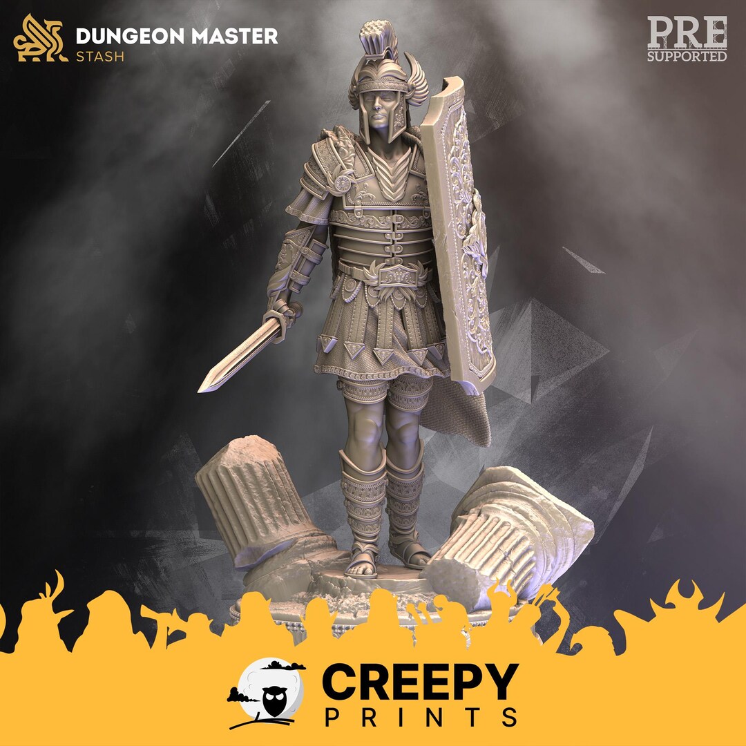 Roman Legionary Warrior Dnd Miniatures Compatible With 28mm 32mm ...