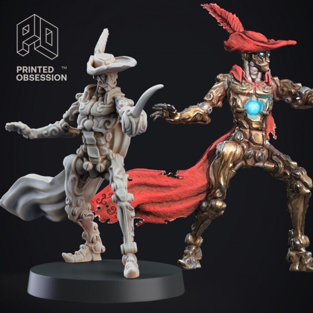 Robotic Musketeer Dnd Miniatures Compatible With 28mm 32mm Fantasy ...