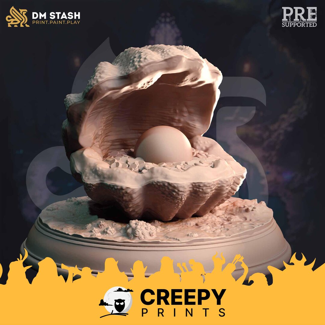 Clam Mimic Dnd Miniatures Compatible With 28mm 32mm Tabletop Fantasy ...