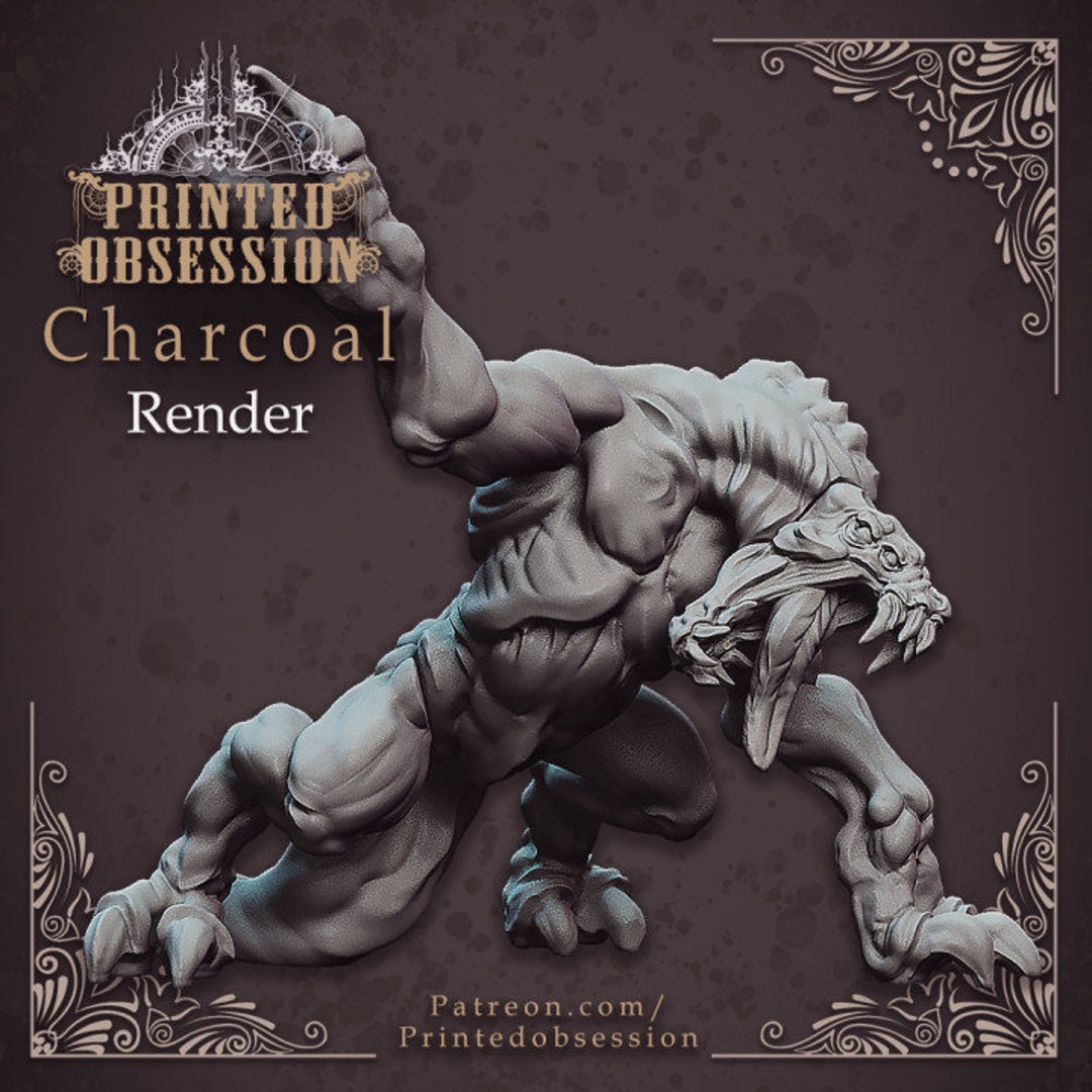 Lizard Monster Dnd Miniatures Compatible With 28mm 32mm Fantasy Minis ...