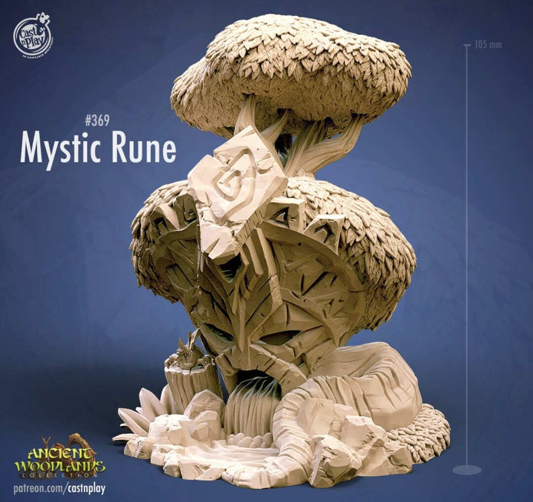 Mystic Rune Tree Premium Dnd Miniature Mini | 28mm 32mm to 100mm ...