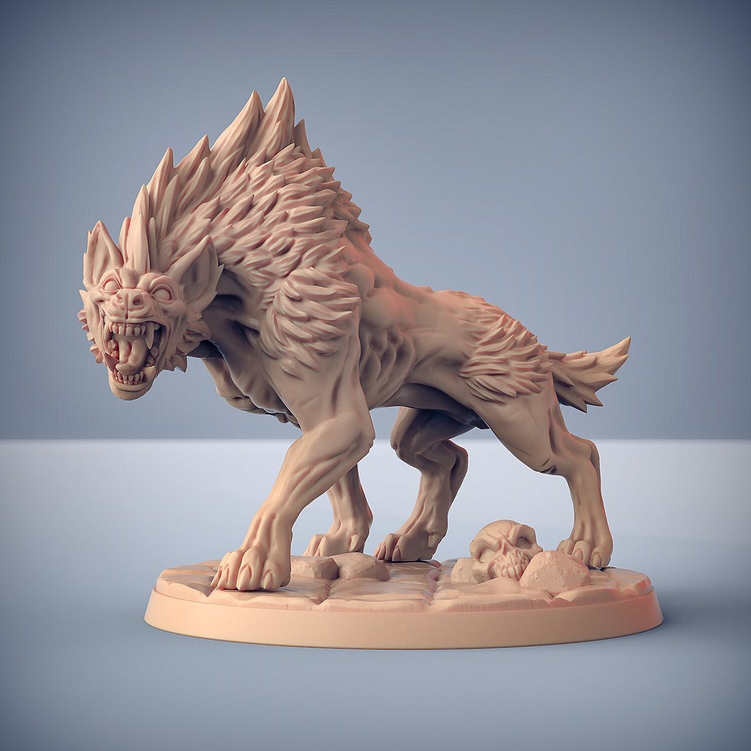 Giant Hyena Companion V1 Premium Dnd Miniature Resin 3D Printed 28mm ...