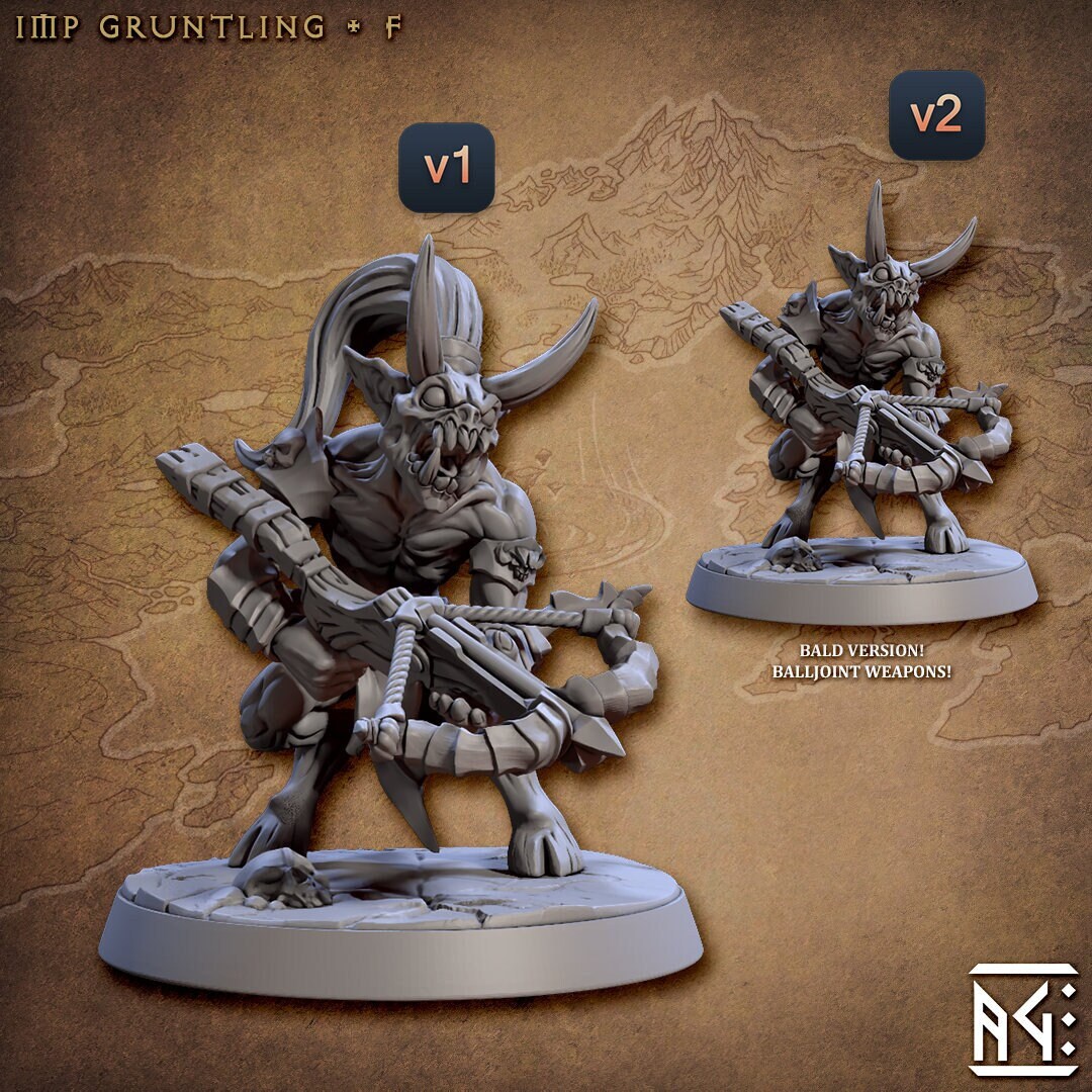 Dwarf Tiefling Demon Imp F Premium Dnd Miniature Mini Figure Figurine Sanded & Primed 28mm 32mm ...