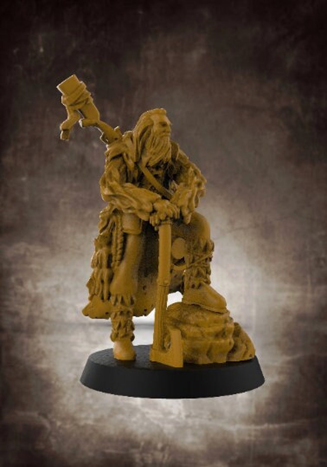 Trapper Hunter Warrior Premium 3D Printed Fantasy Tabletop Miniatures ...