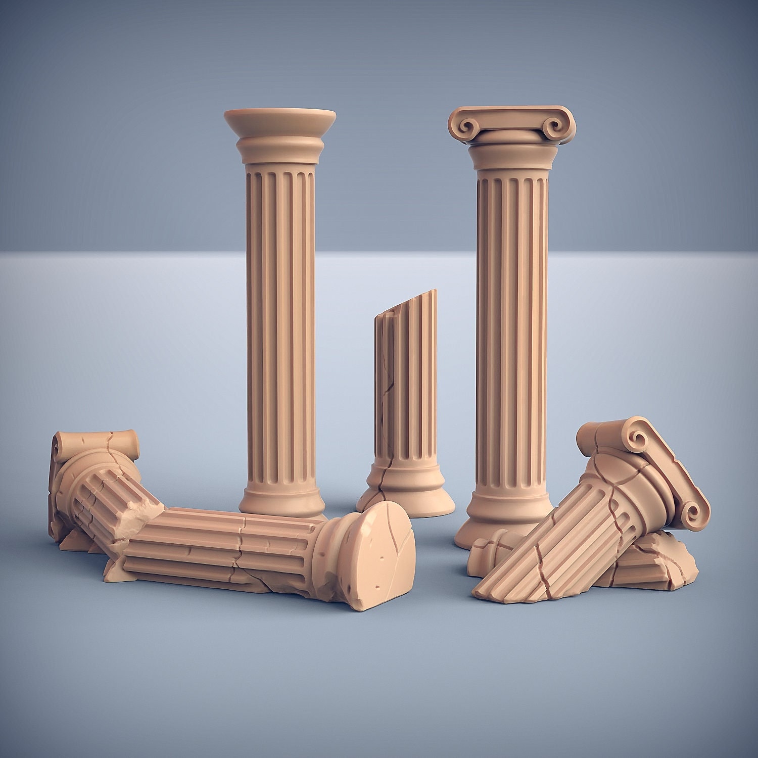 Pillars Columns Premium Dnd Miniature Greek Roman Decor - Etsy
