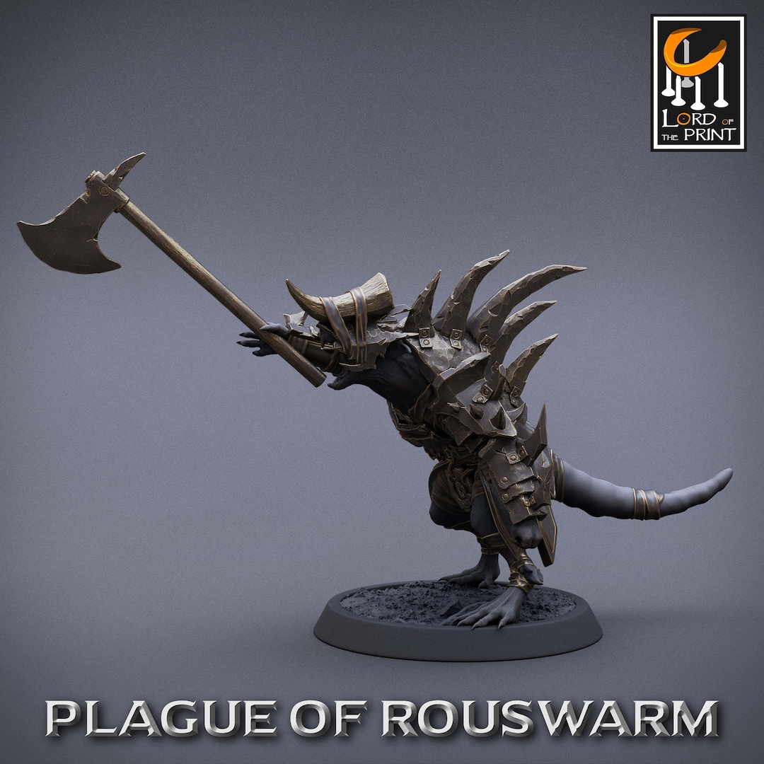 Ratfolk Paladin V20 Premium Dnd Miniature Mini Rat Folk Mousefolk Mouse ...