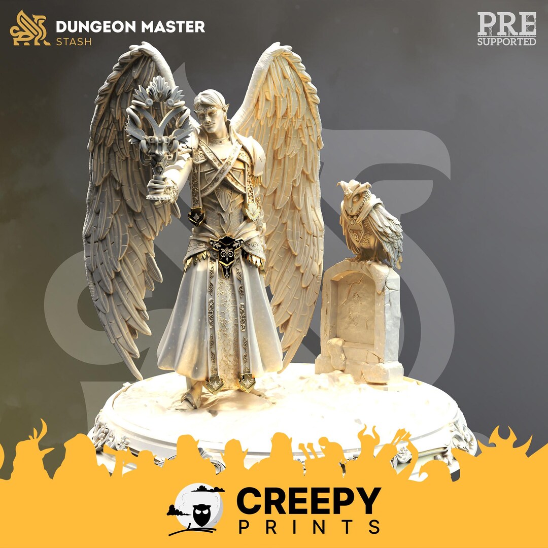 Aasimar Angel Dnd Miniatures Compatible With 28mm 32mm Tabletop Fantasy ...