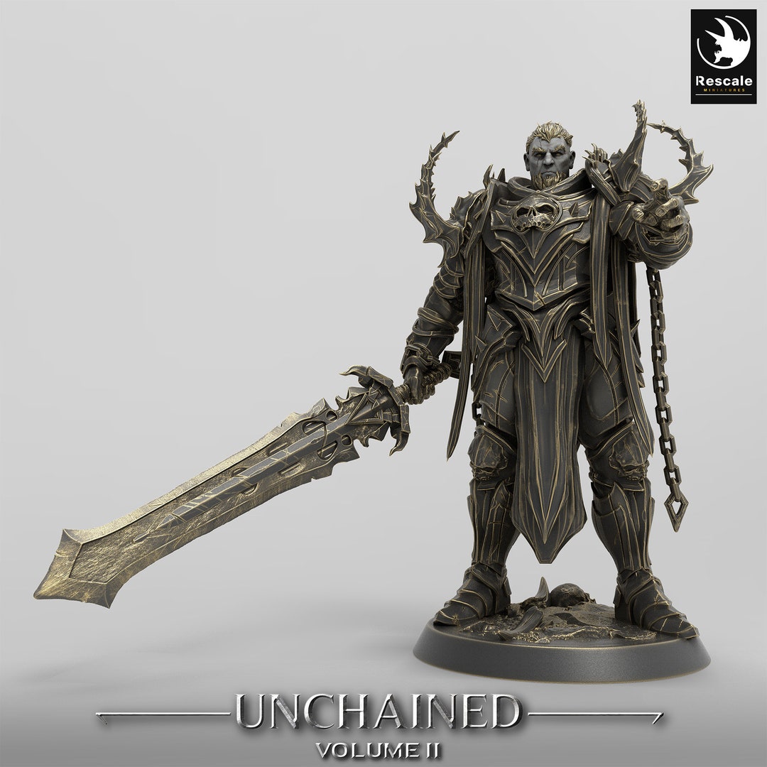 Oathbreaker Paladin Knight V4 Dnd Miniatures Compatible With 28mm 32mm ...