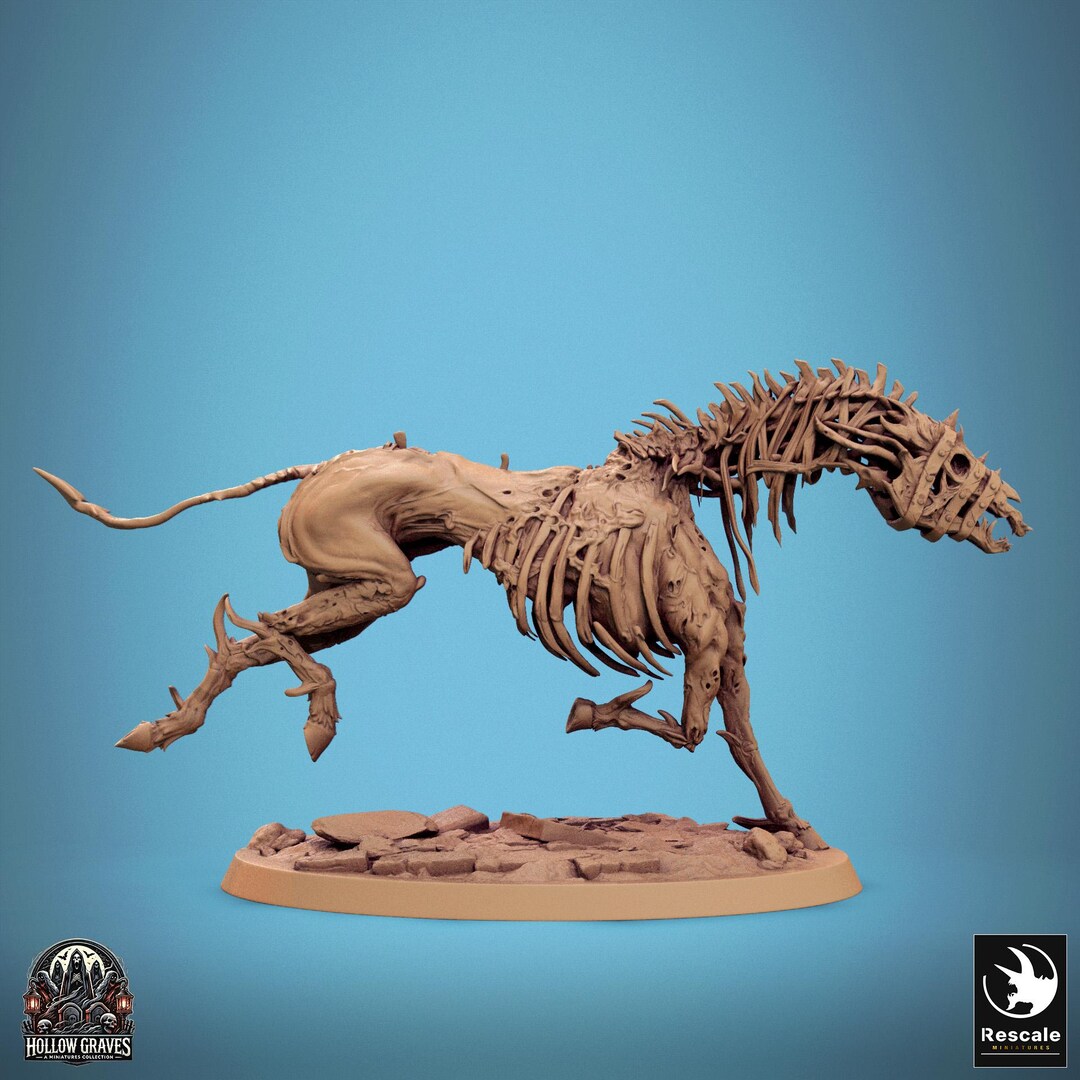 Nightmare Hell Steed Undead Horse v9 Premium dnd Miniatur Mini Figure ...