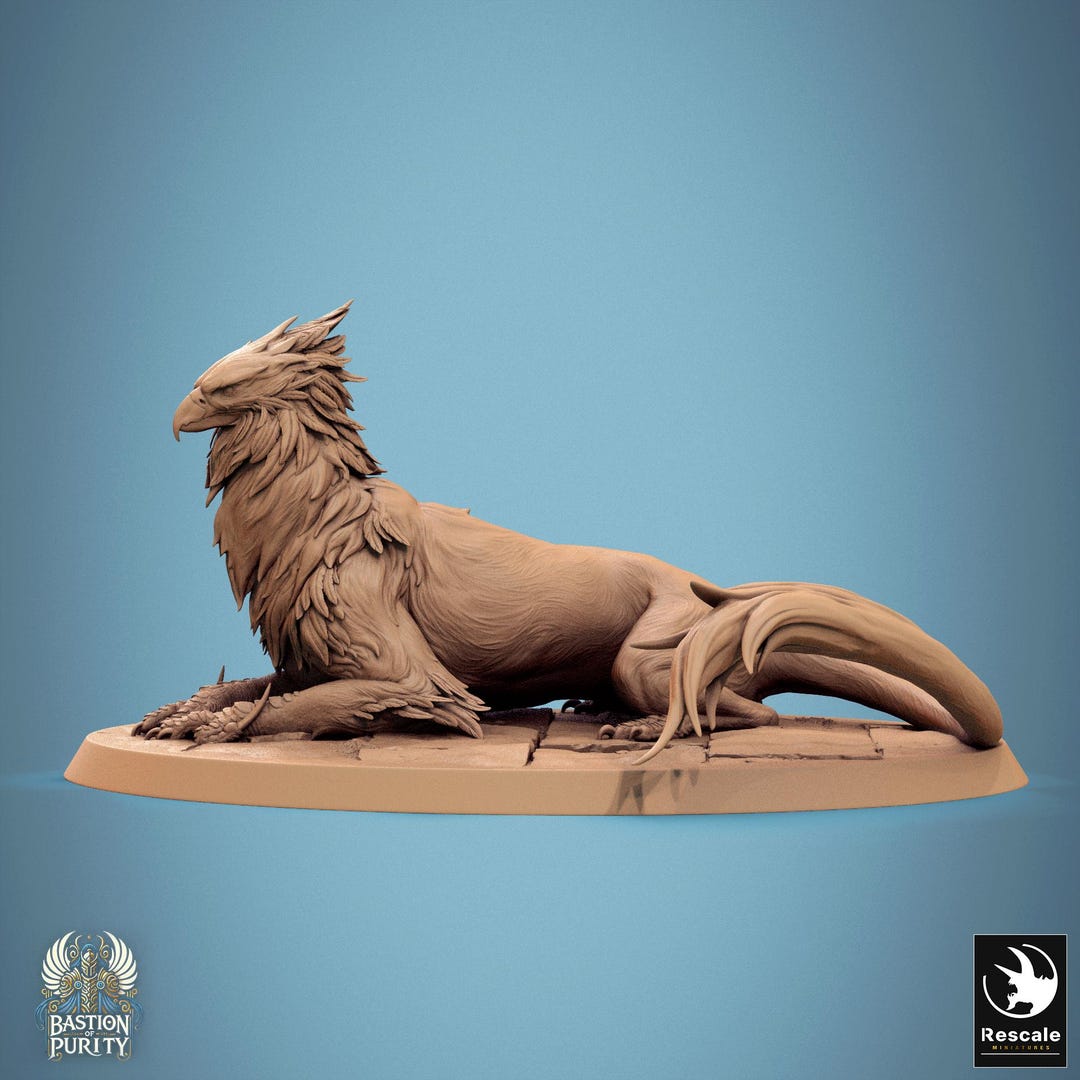 Griffin Griffon Gryphon V4 Premium Dnd Miniature Mini Warrior | Resin ...