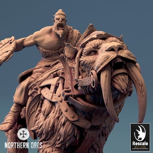 Orc Barbarian Warchief Sabertooth Armored Rider V8 Premium Dnd ...