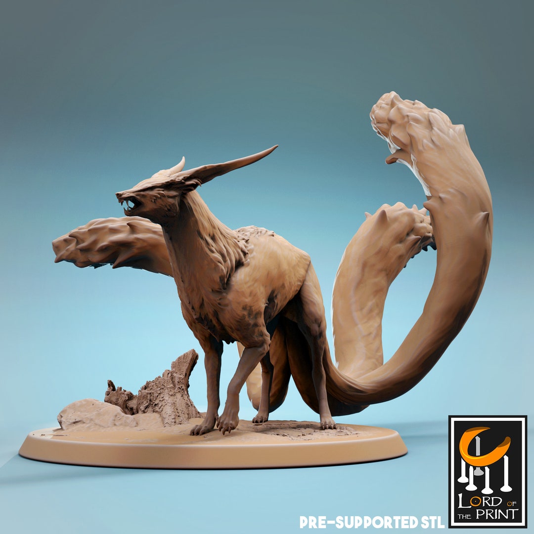 Fox Miniature Kitsune V4 Premium Dnd Miniature Mini Flesh Hounds ...