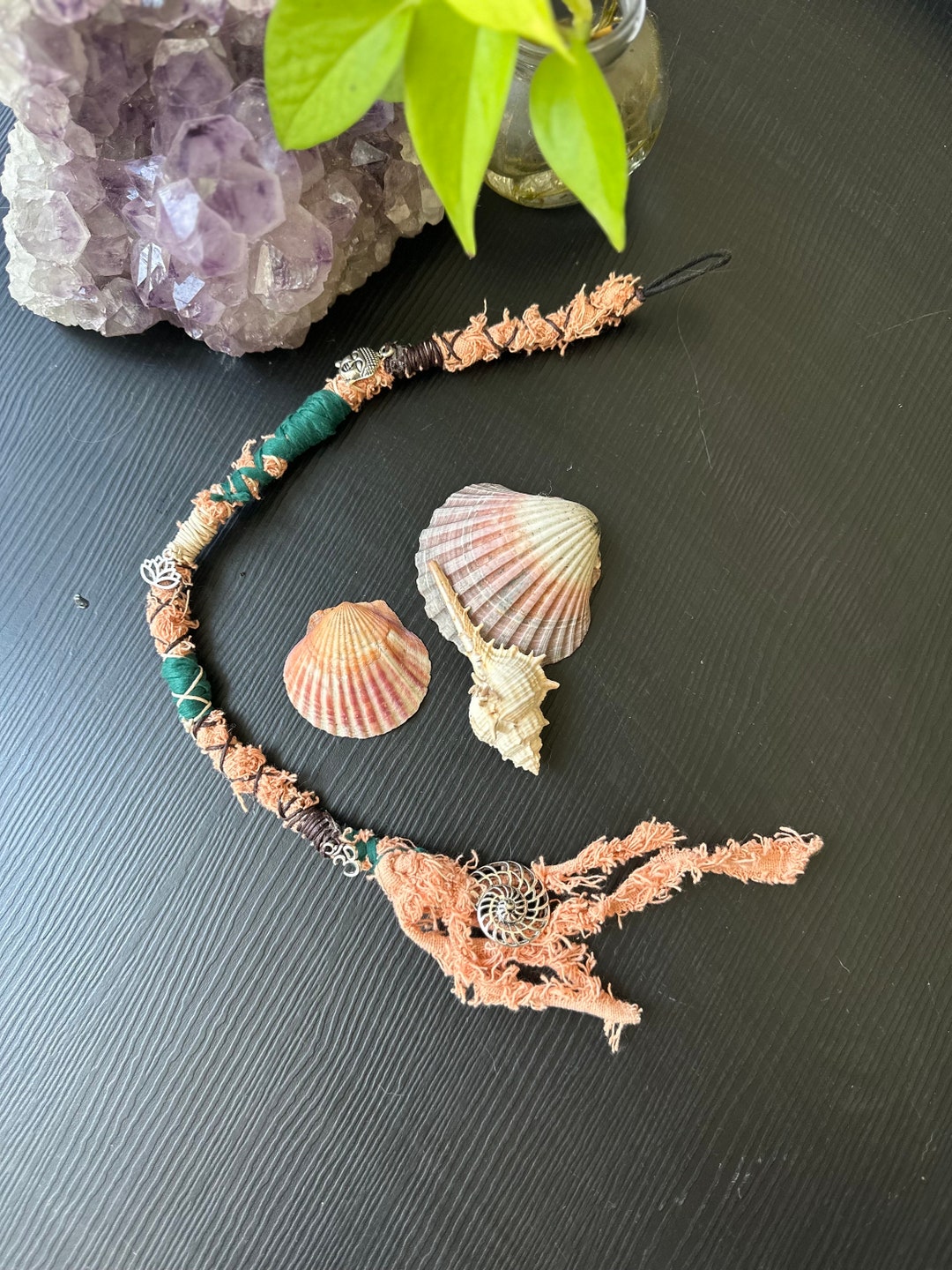 Handmade Dreadlock Hairwrap Dreadlocks Feather Hair Wrap Bohemian ...