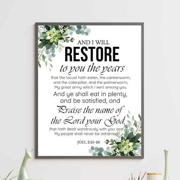 Joel 2 25 Wall Art - Etsy