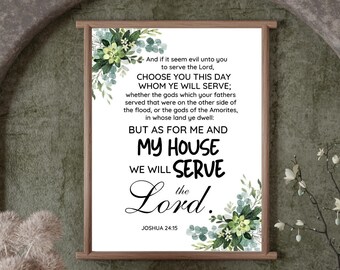 Joshua 24 15 Kjv - Etsy