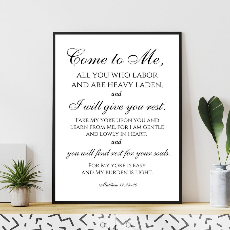 Matthew 11 28 - Etsy