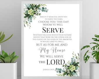 Joshua 24 15 Kjv - Etsy