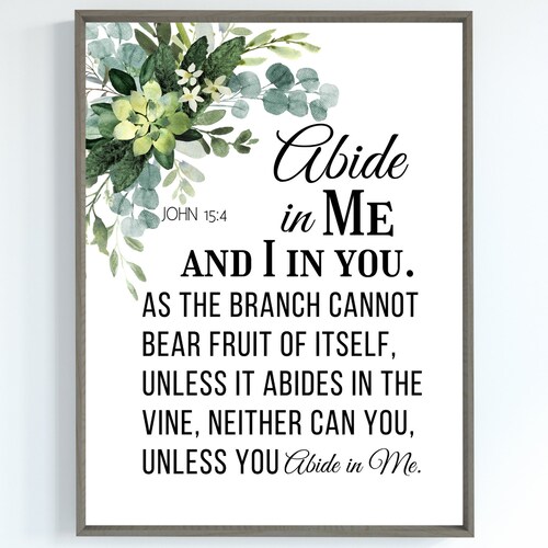 Bible Verse Wall Art Bible Verse Printable John 15 Scripture - Etsy