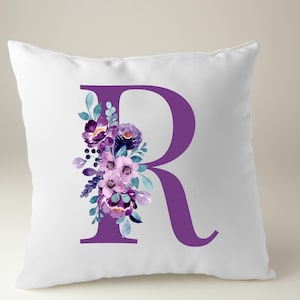 Initial R With Purple Flower Png File for Sublimation/purple Flower ...
