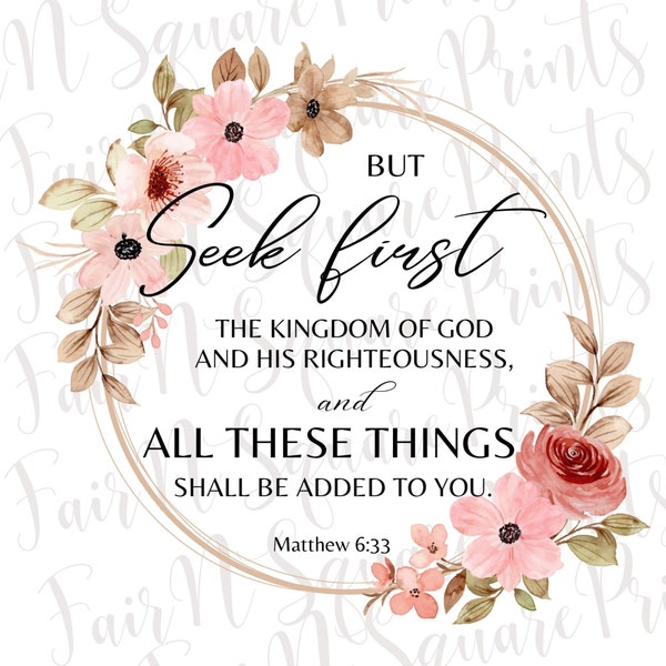 Matthew 6 33 - Etsy