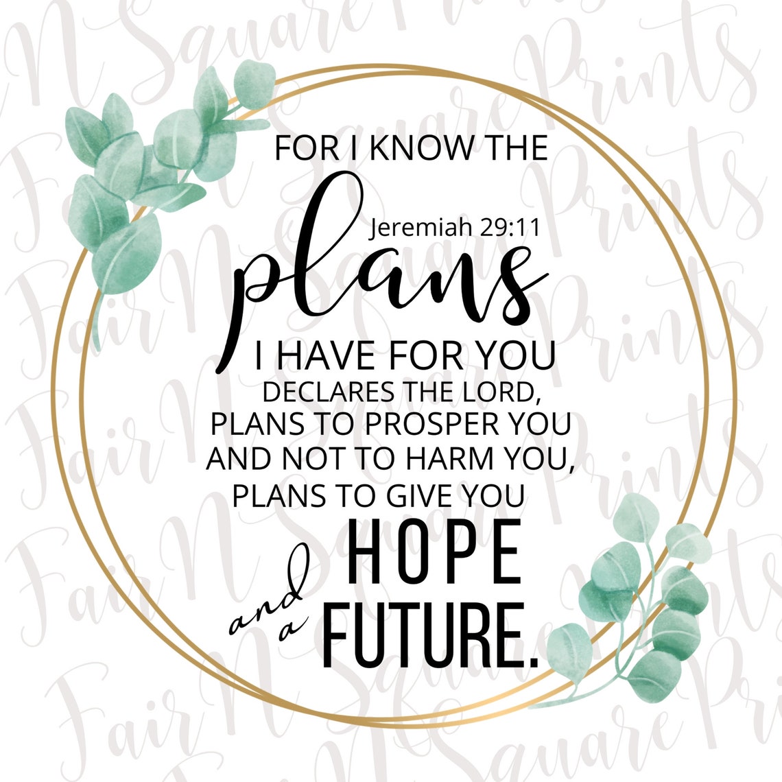 For I Know the Plans Png File for Sublimation/jeremiah 29:11 | Etsy