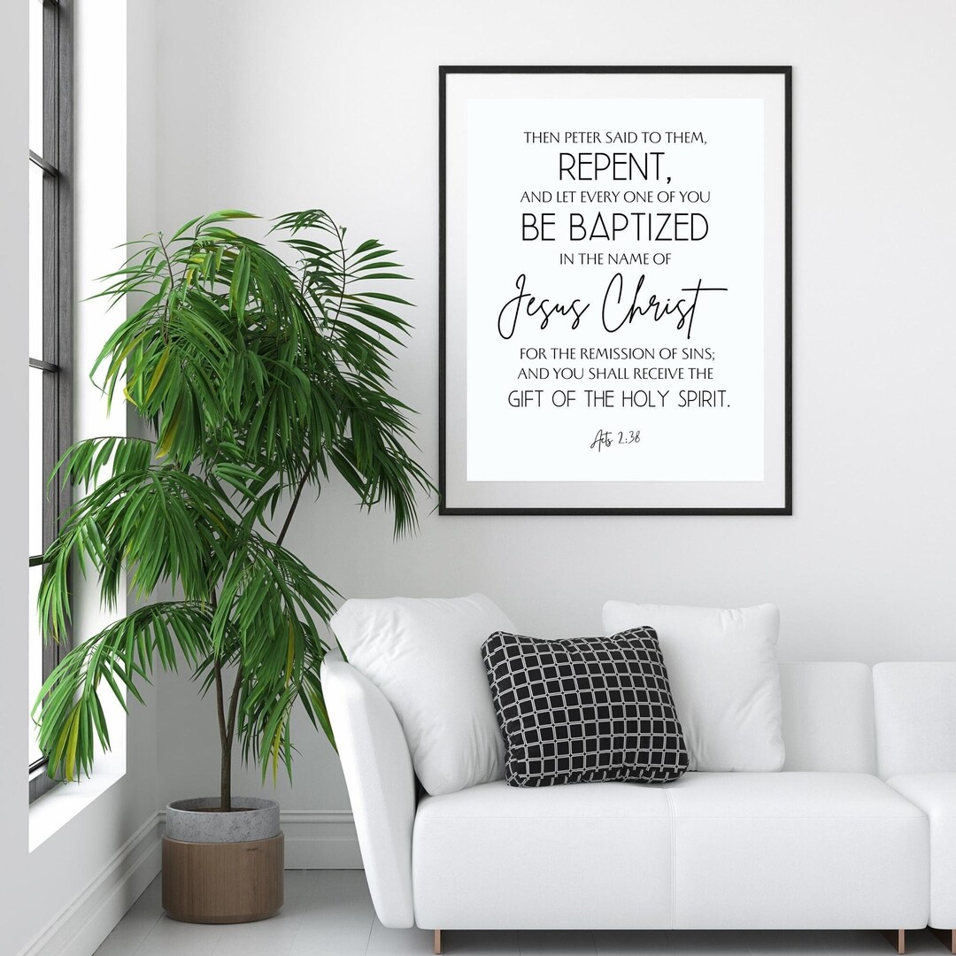 Acts 2:28 Print/repent and Let Every One of You Be Baptized Print ...