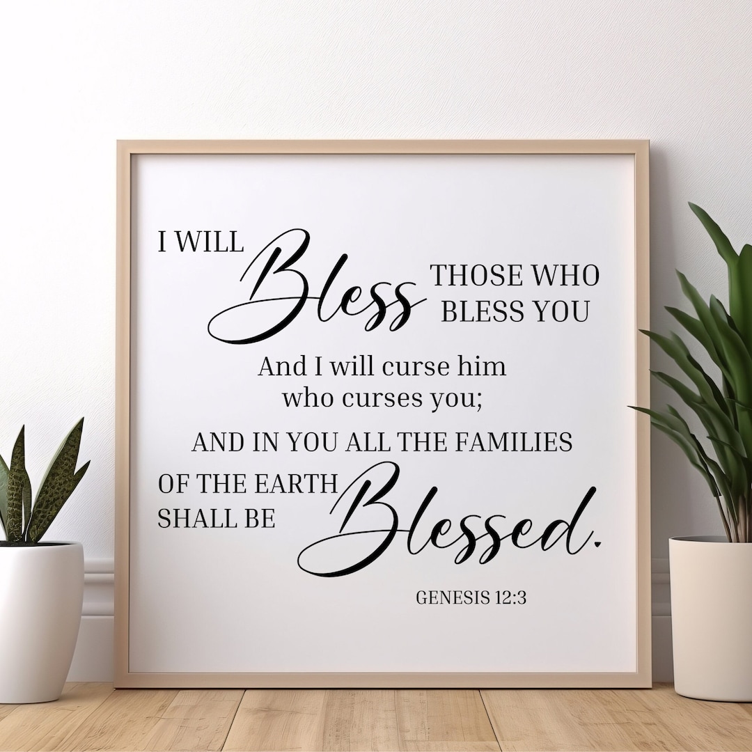 Scripture SVG, I Will Bless Those Who Bless You SVG, Genesis 12:3 SVG ...