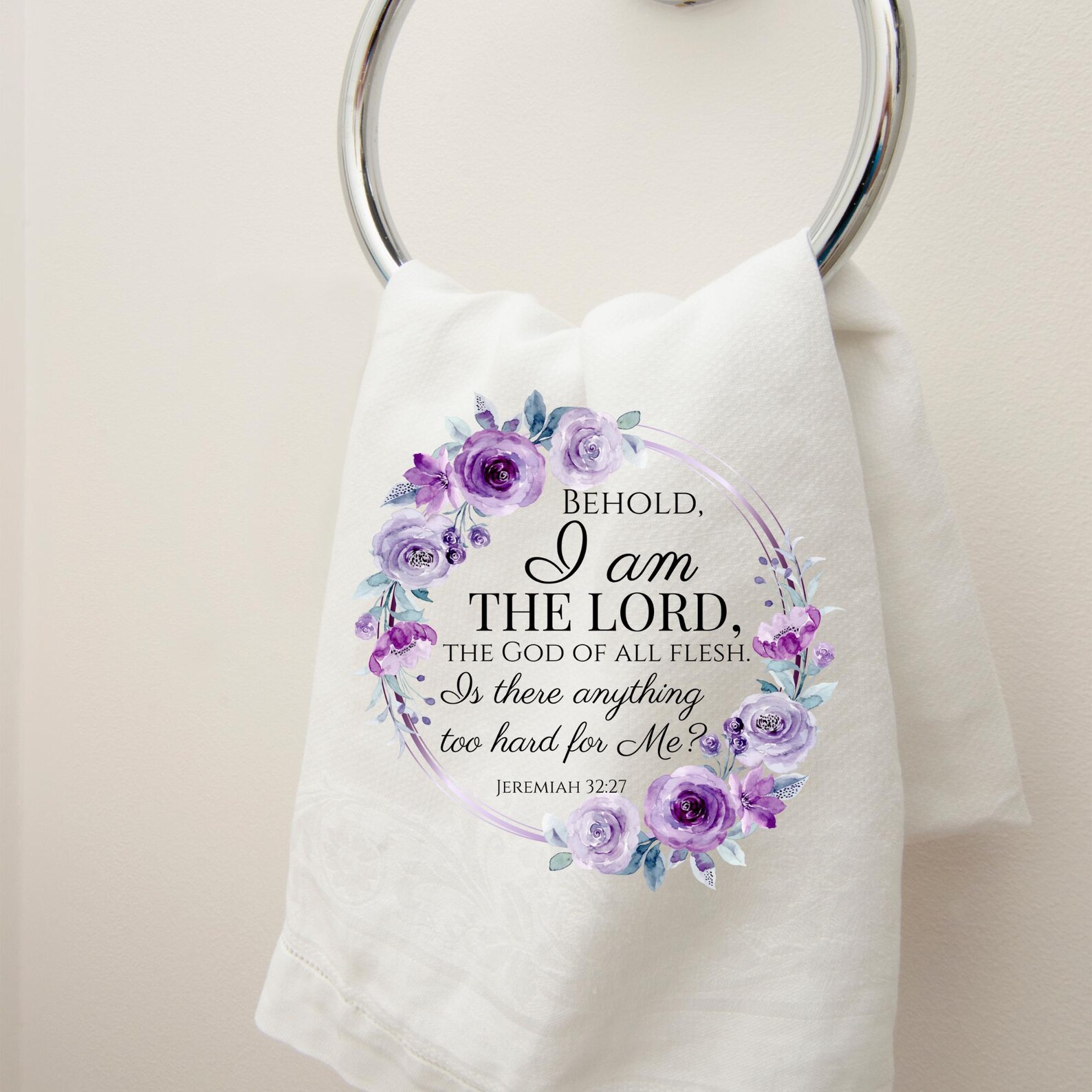 Jeremiah 32:27 Purple Floral Bible Verse PNG (digital Download) - Etsy