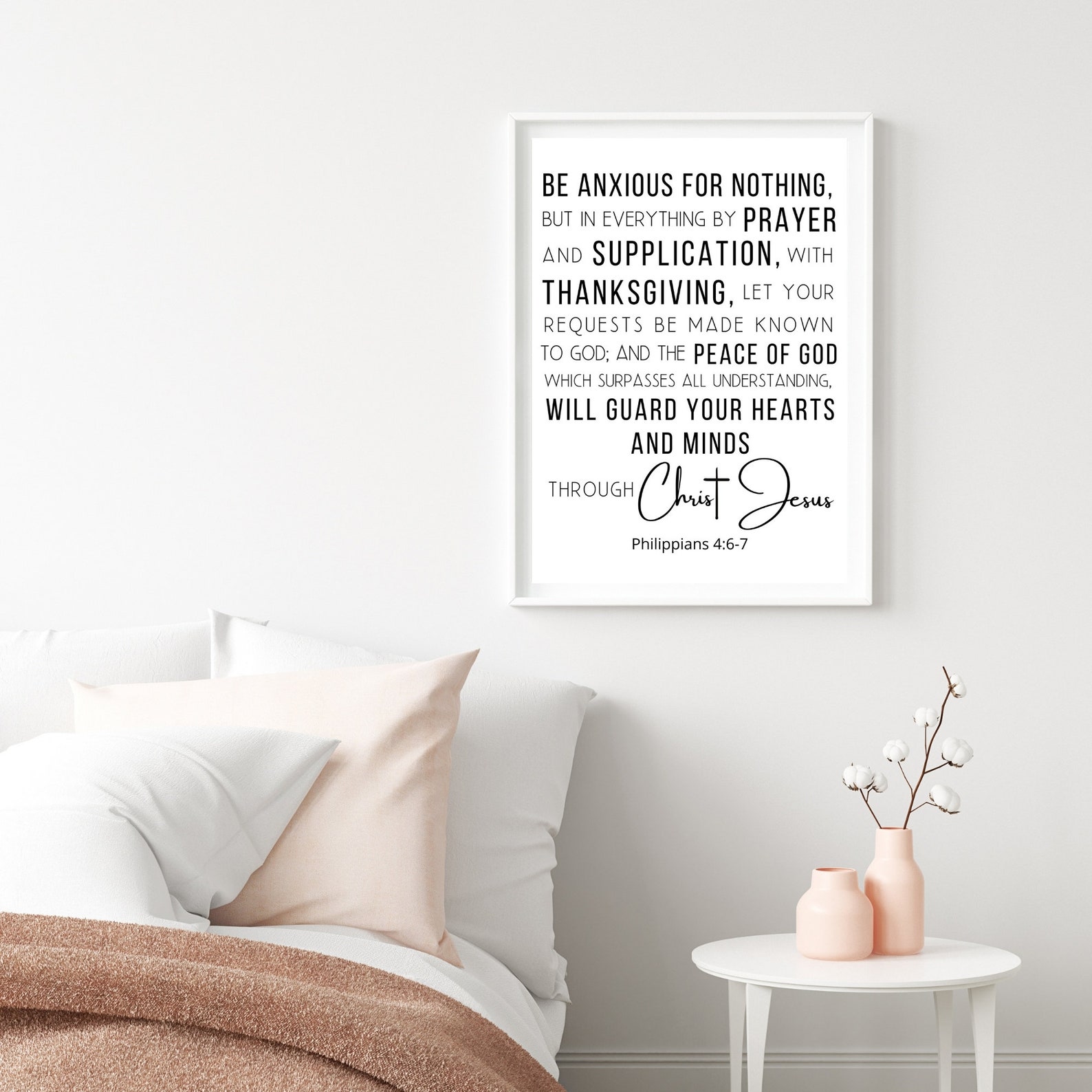 Be Anxious for Nothing - Philippians 4:6-7 Print/scriptures Printable ...