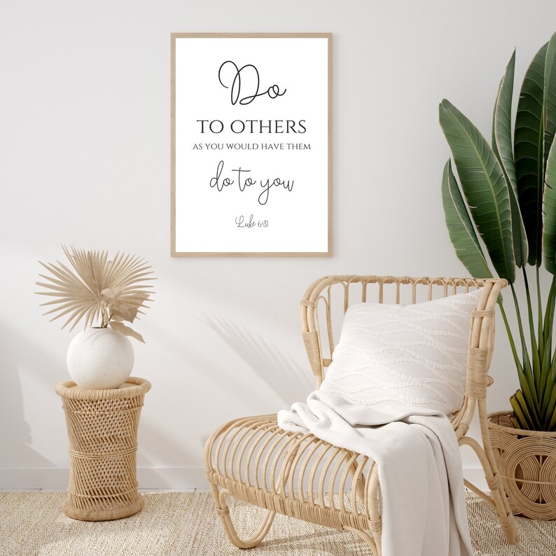 Do to Others as You Would Have Them Do to You Luke 6:31 | Etsy