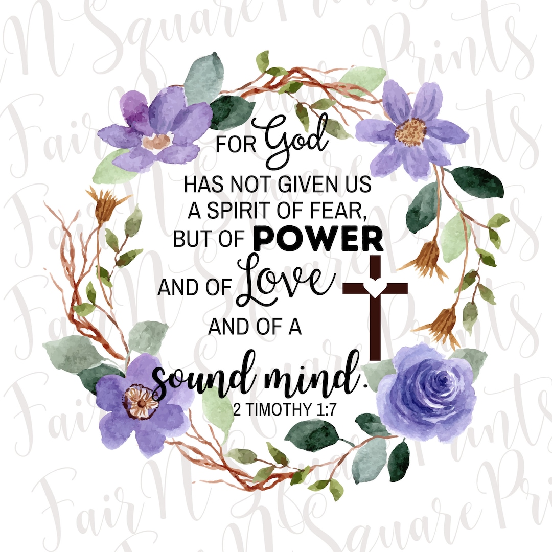 God Has Not Given Us a Spirit of Fear Png File for Sublimation/2 ...