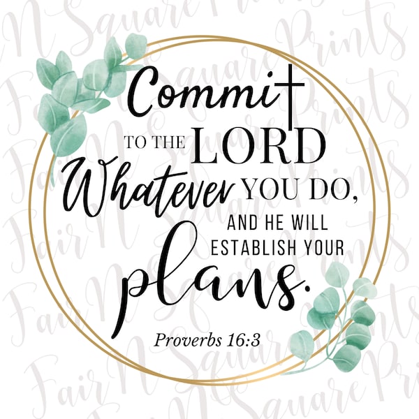 Proverbs 16 3 - Etsy