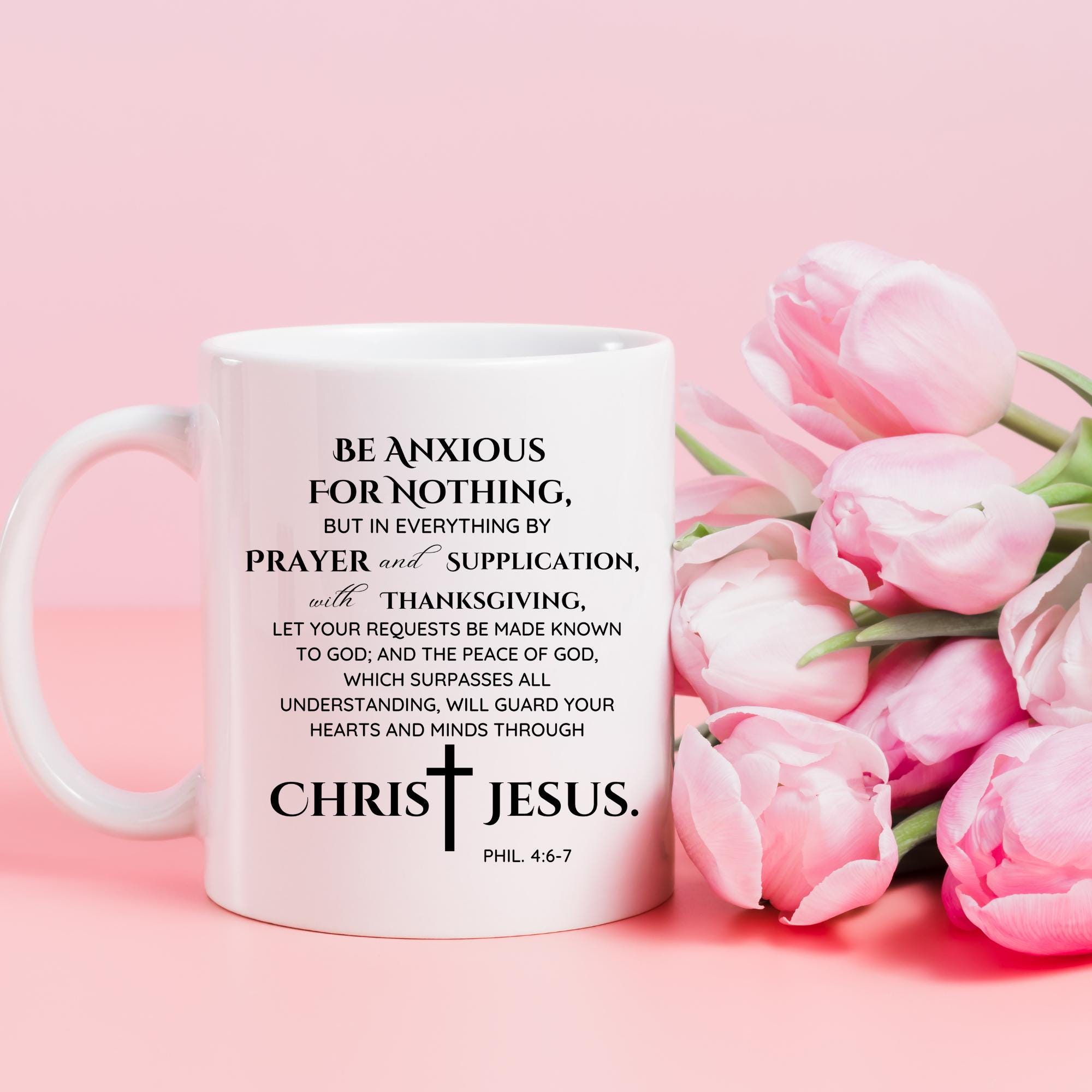 Philippians 4:6-7 Be Anxious for Nothing Black Text Png File for ...