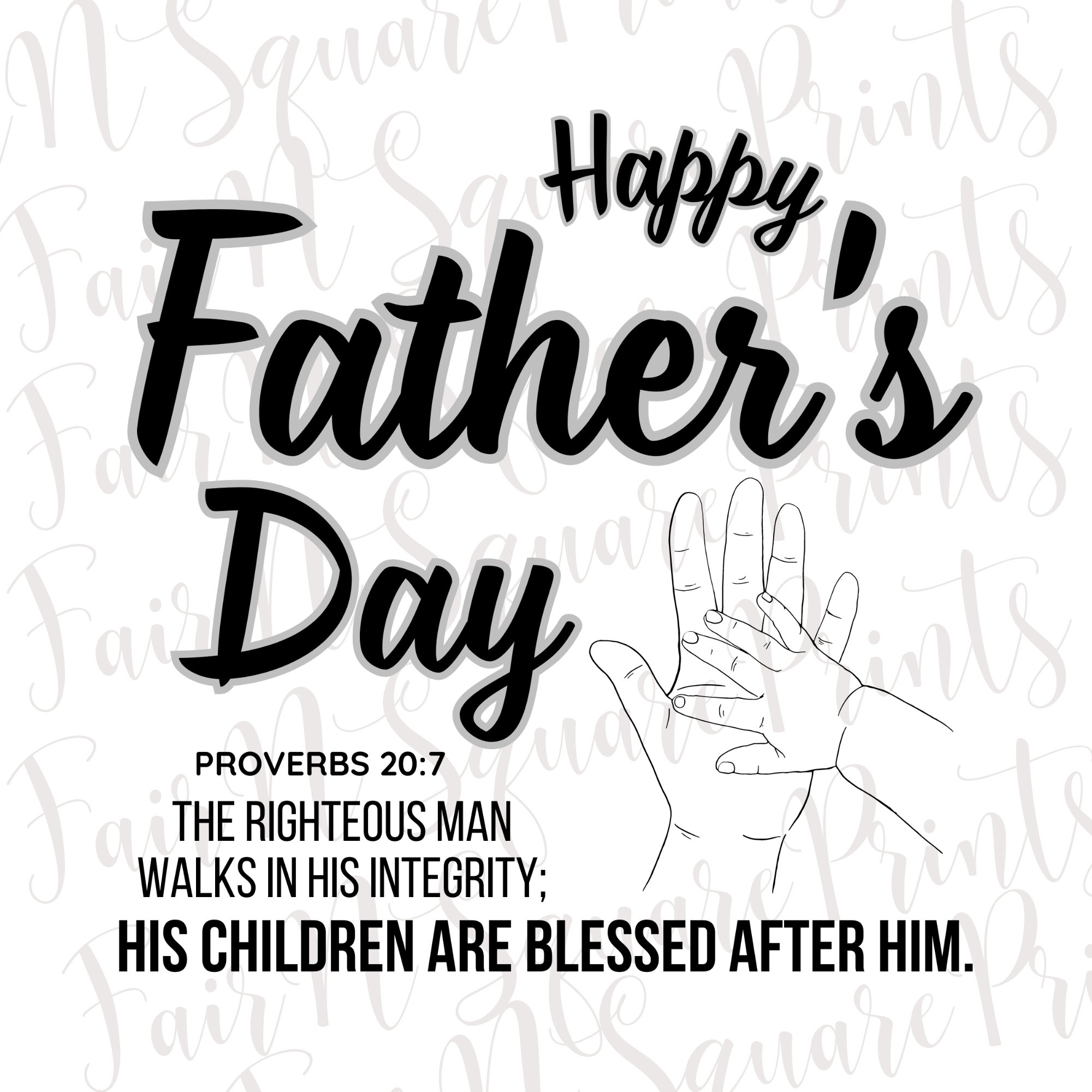 Father's Day Proverbs 20:7 PNG File (digital Download) - Etsy