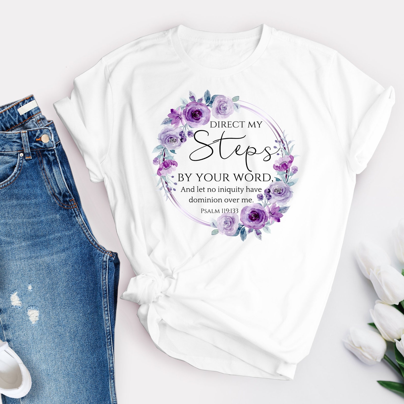 Psalm 119:133 - Direct My Steps Png File for Sublimation/motivational ...