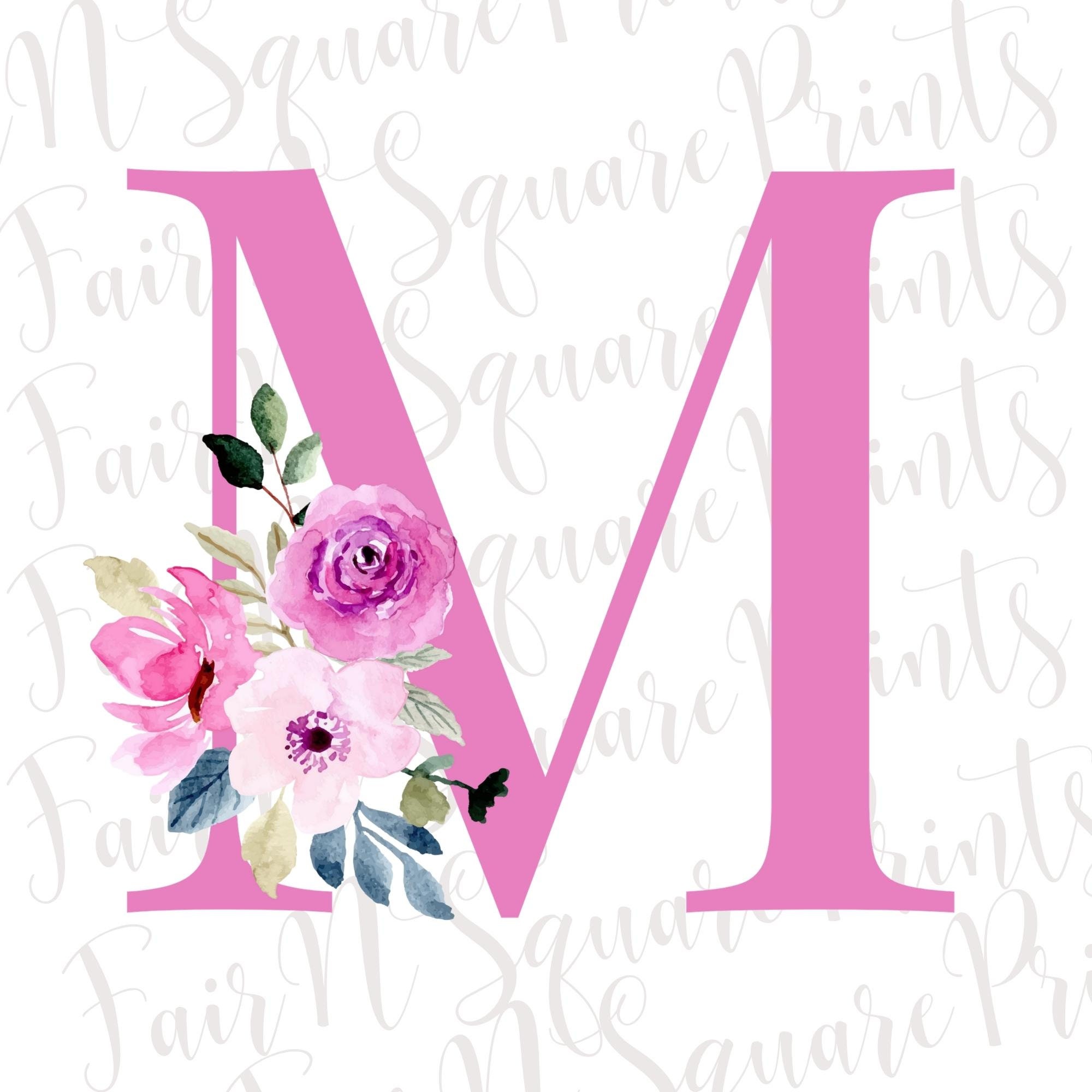 Letter M Pink Design